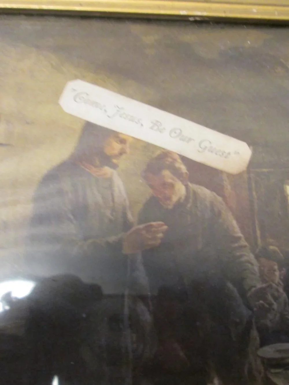Unique Vintage | Accents | Vtg 925 Reprint Jesus Be Our Guest Framed ...